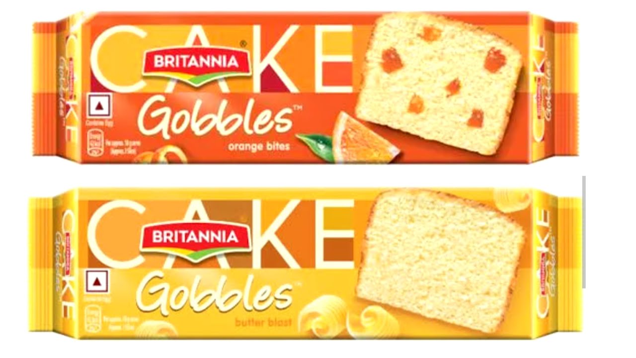 Britannia Gobbles Bar Cake | Orange Bites & Butter Blast - YouTube