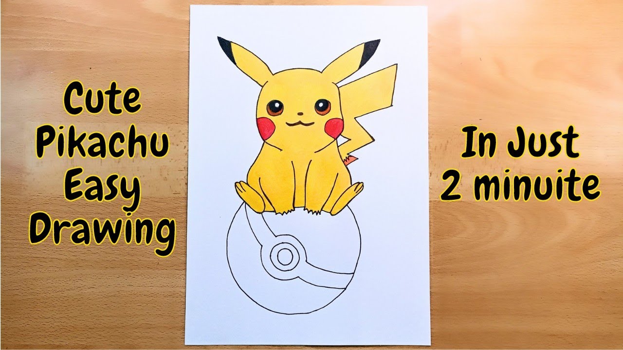 Pikachu Drawing Easy Step By Step | How To Draw Pikachu - YouTube