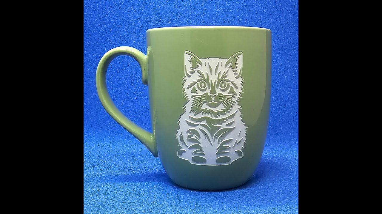 Cat #3-Sand Etching/Carving-Green - YouTube