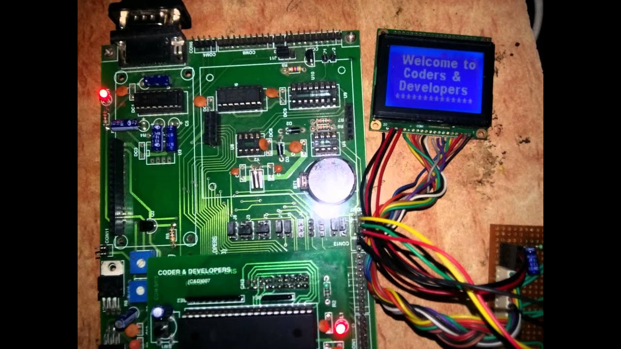 Graphics LCD with I2C from C&D - YouTube