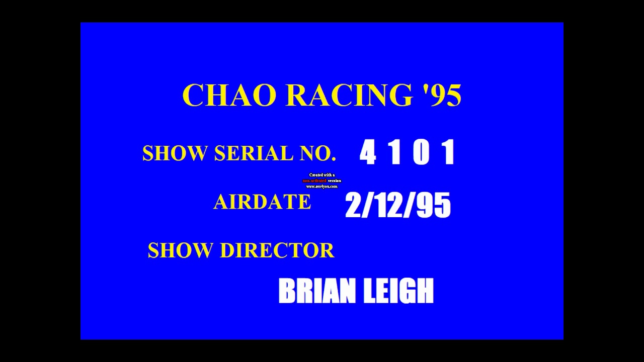 Chao Racing '95 VTR Slate Week 1 (February 12, 1995) - YouTube