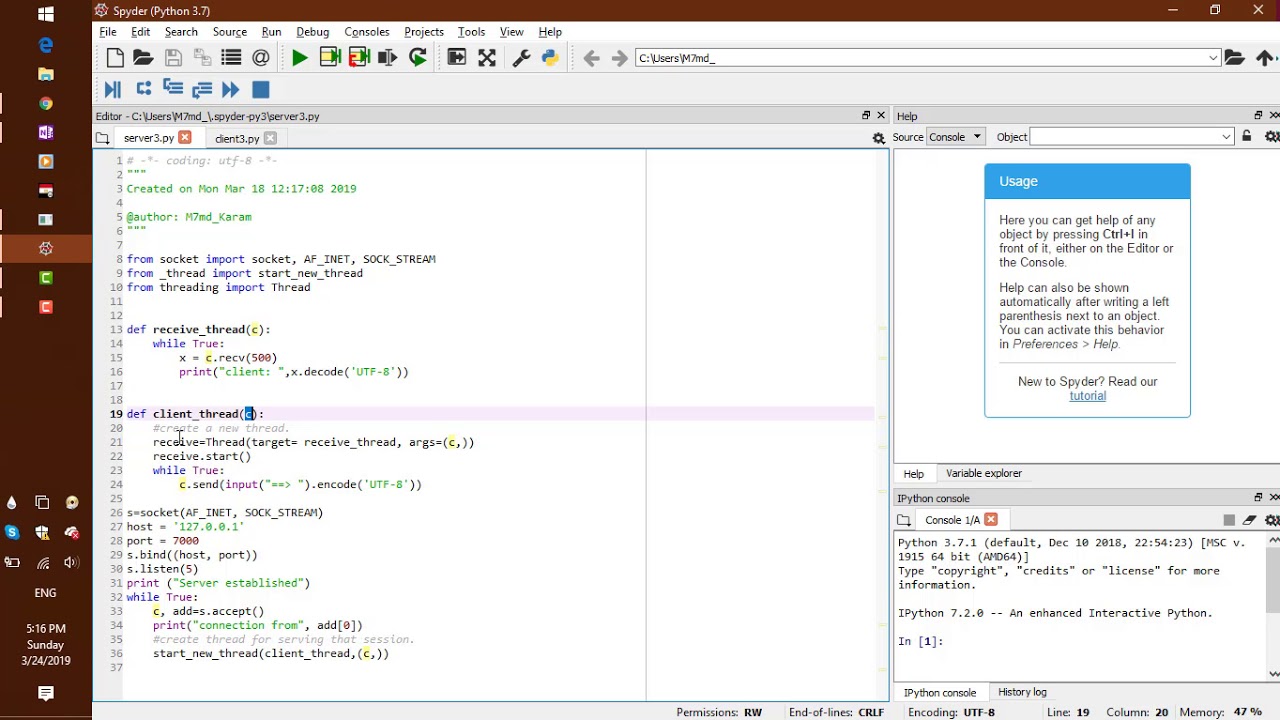 Concurrent Client Server System Using Python 3 - YouTube