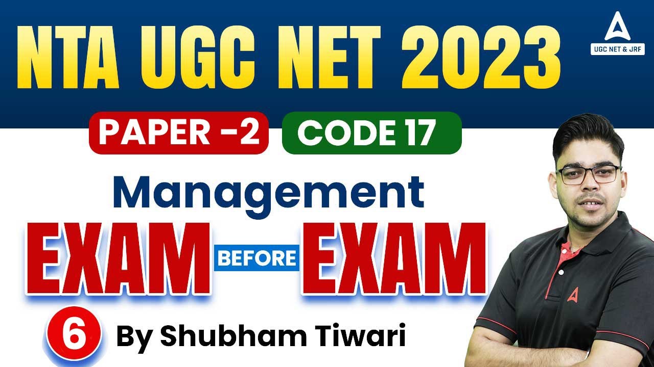 UGC NET 2023 | Paper 2 Management | Exam Before Exam By Shubham Tiwari ...