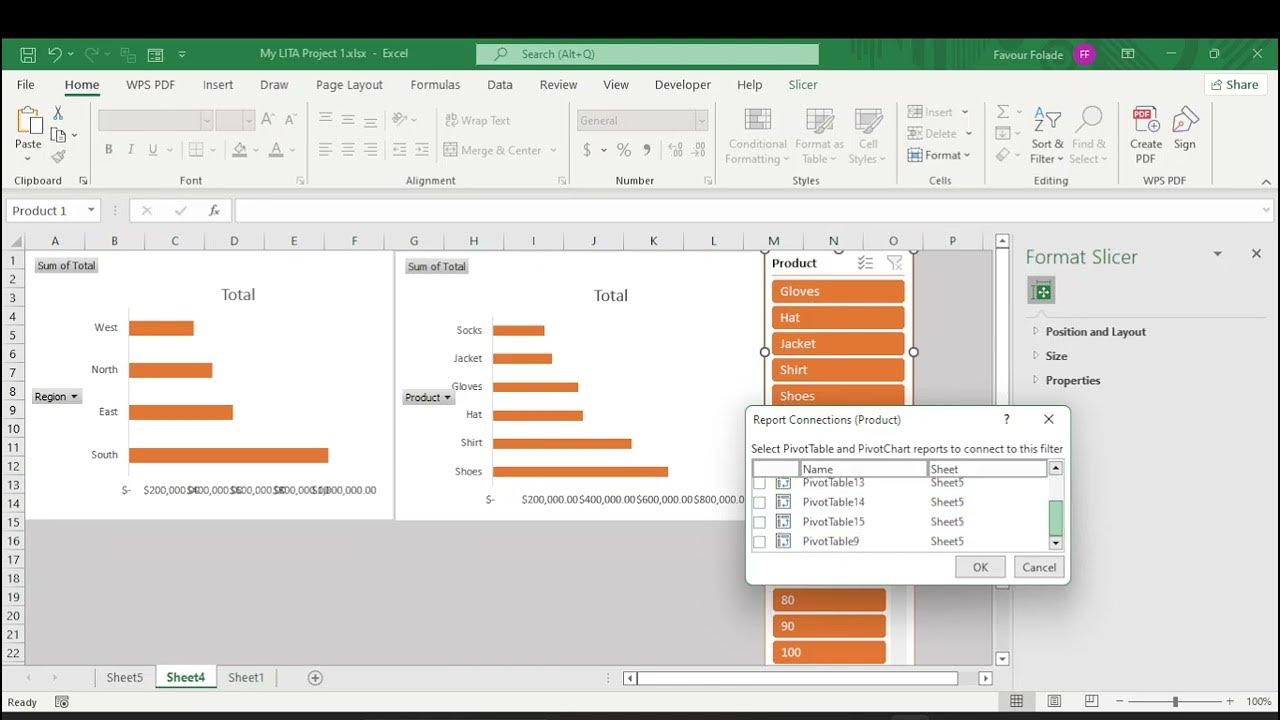 Build dashboards in Excel using PivotCharts - YouTube