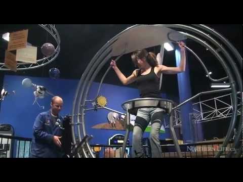 Human gyroscope at Science North - Sudbury News - YouTube