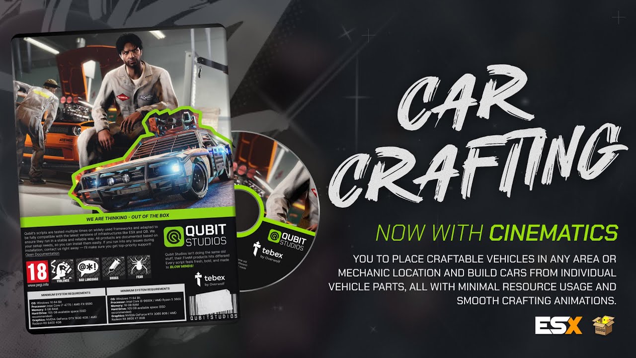 FiveM Car Crafting [QB/ESX] - Advanced Vehicle Crafting System - YouTube