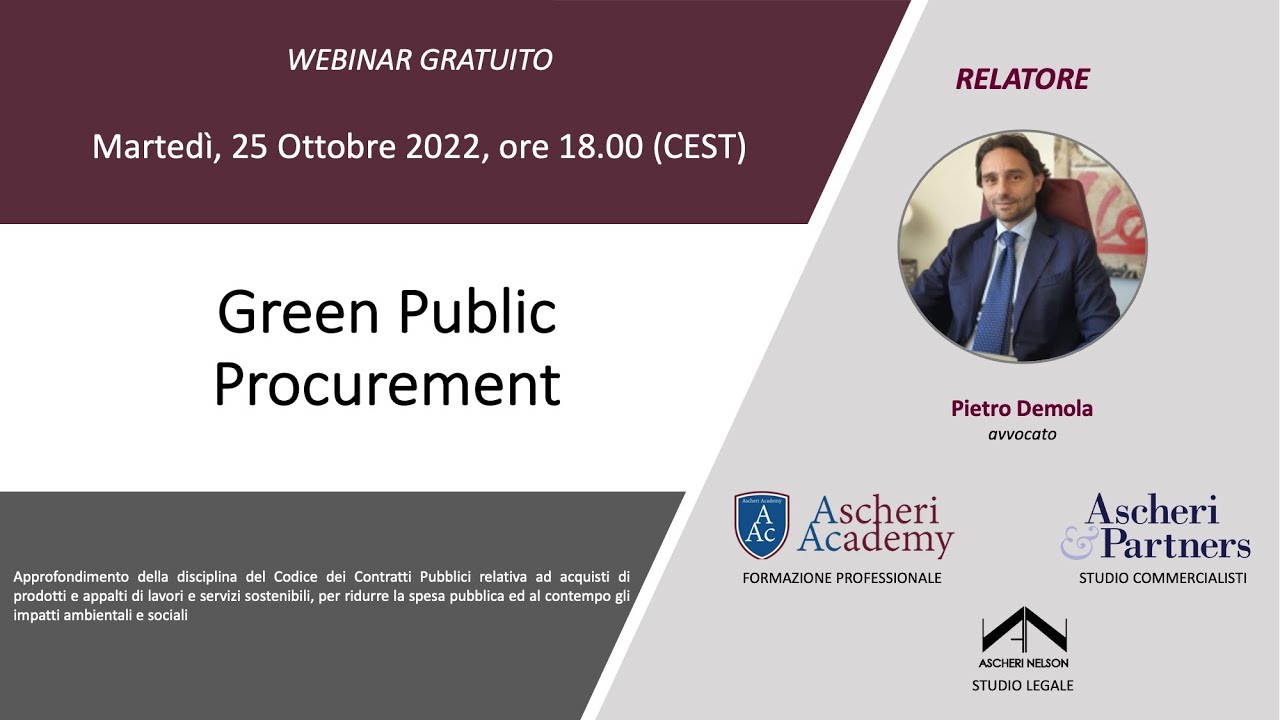 Webinar: Il Green Public Procurement - YouTube