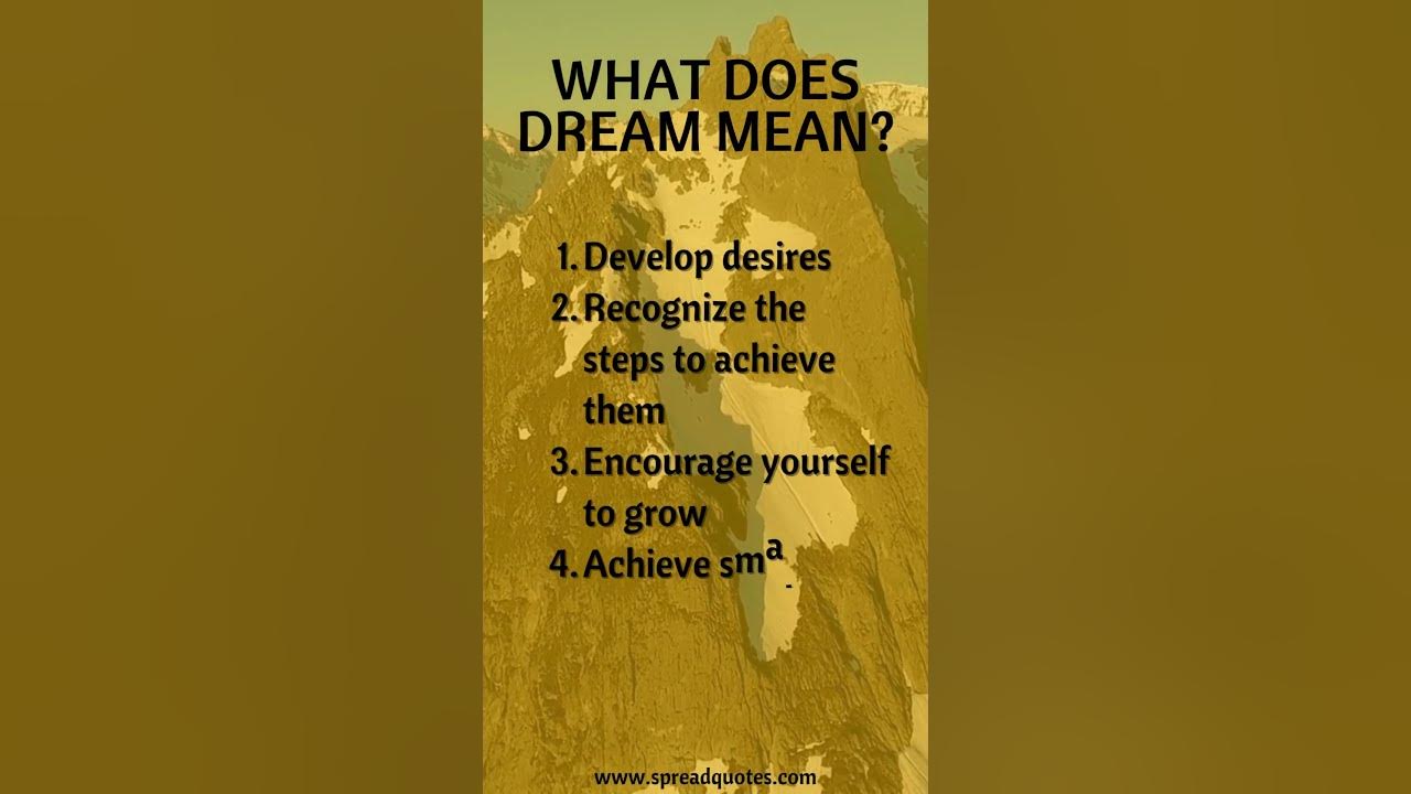 What Does DREAM Mean shorts YouTube what-does-dream-mean-shorts-youtube