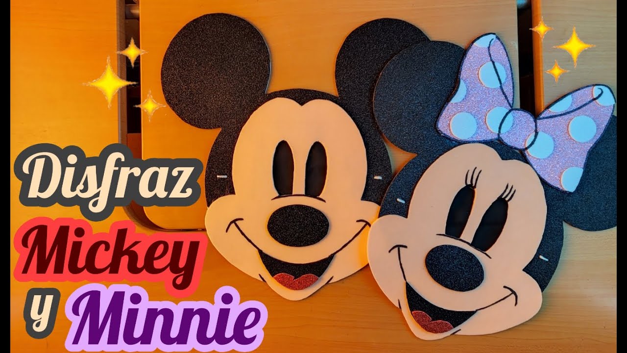 Cómo hacer un Disfraz de Mickey y Minnie Mouse para niños con foami ...