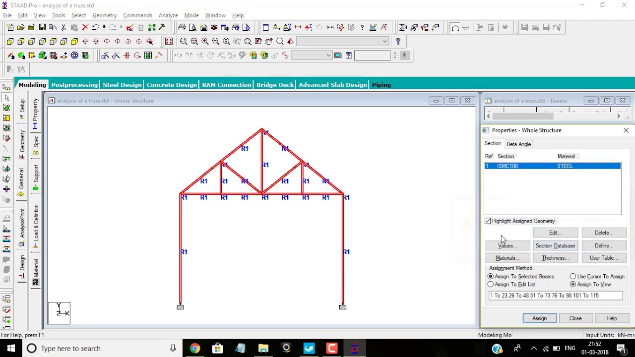Truss Design By using Staad Pro, - YouTube