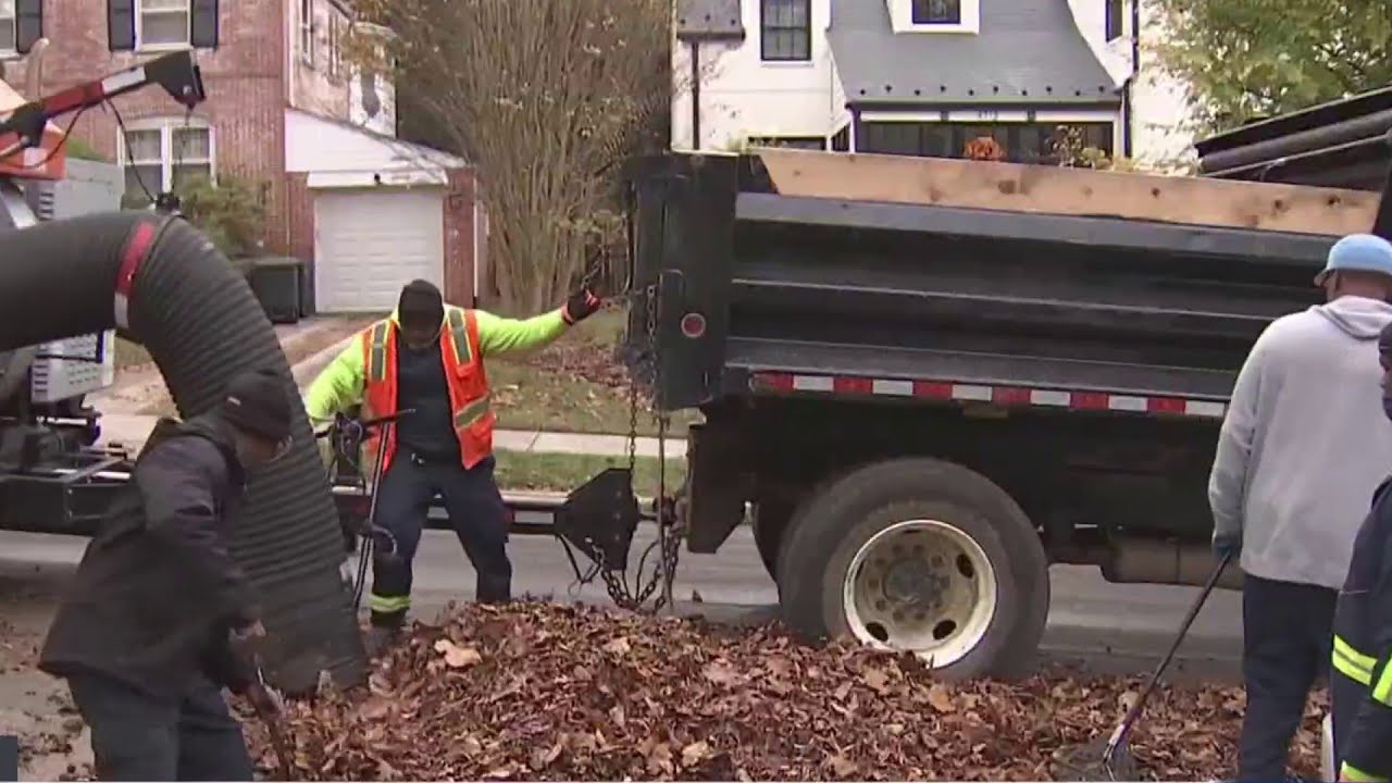 DPW clears leaves off DC streets | NBC4 Washington - YouTube