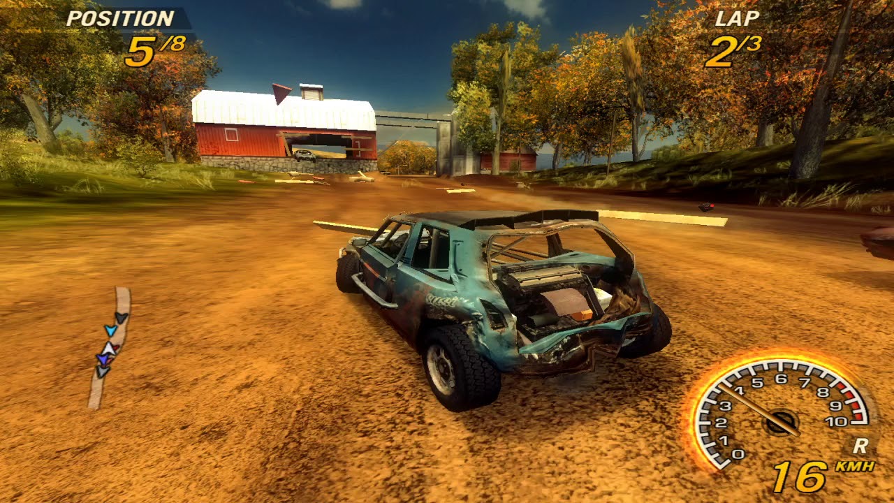 FlatOut 2 - Gameplay Walktrough Part 2 - Riding Trough the Cars - YouTube