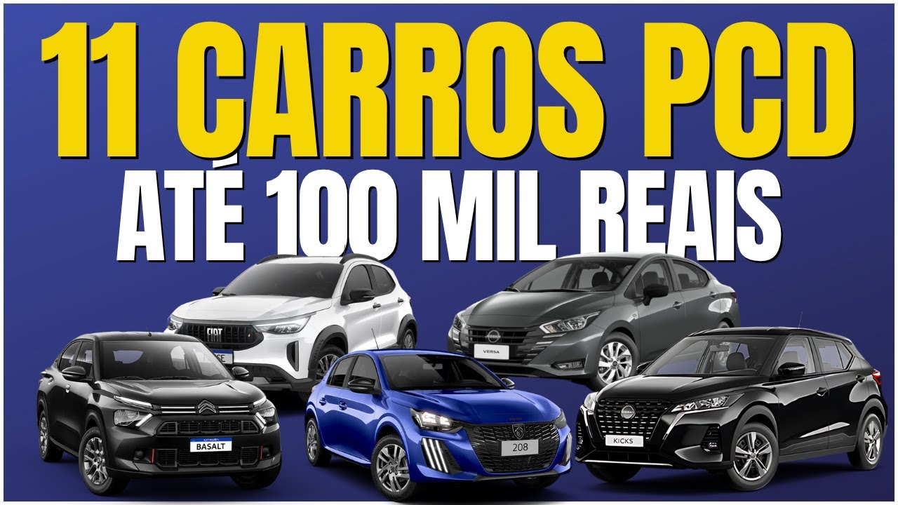🚗 11 CARROS PCD ATÉ 100 MIL COM TODAS AS ISENÇÕES! [LIVE] - YouTube