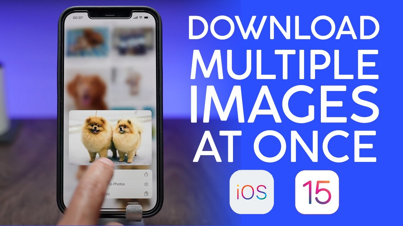 How to Download Multiple Images at Once on IOS 15 iPhone Ipad - YouTube