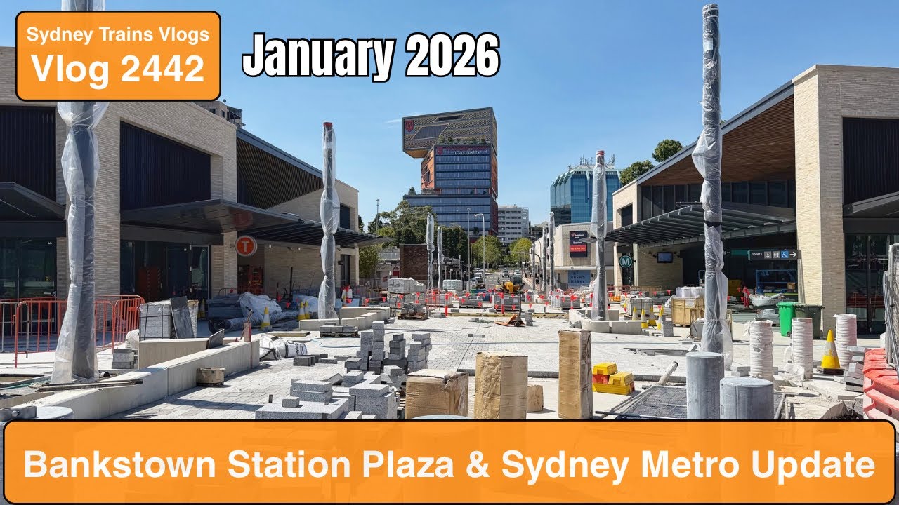 Sydney Trains Vlog 2442: Bankstown Station Plaza & Sydney Metro Update ...