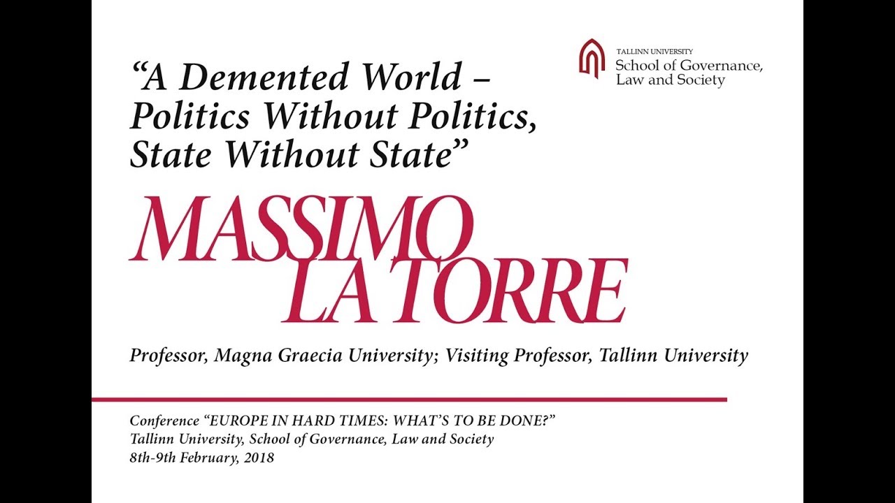 Massimo La Torre at the conference "Europe in Hard Times – What's to be ...