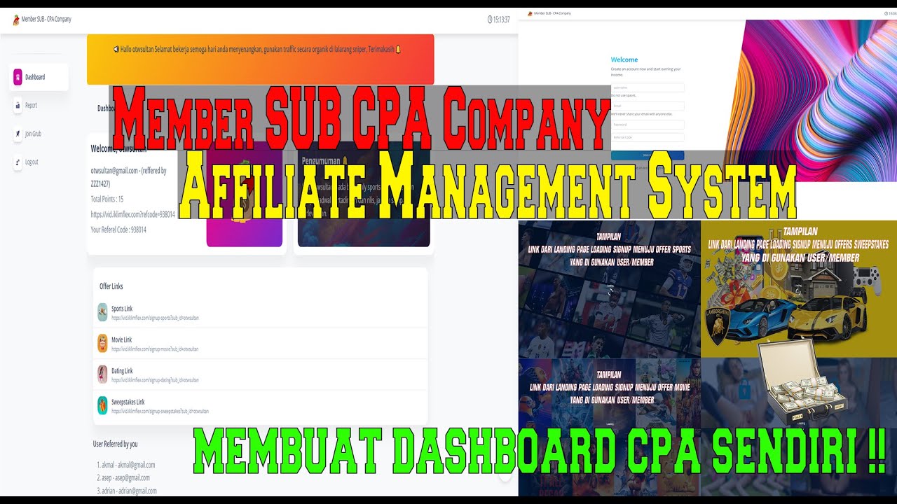 MEMBER SUB CPA COMPANY - AFFILIATE MANAGEMENT SYSTEM - YouTube