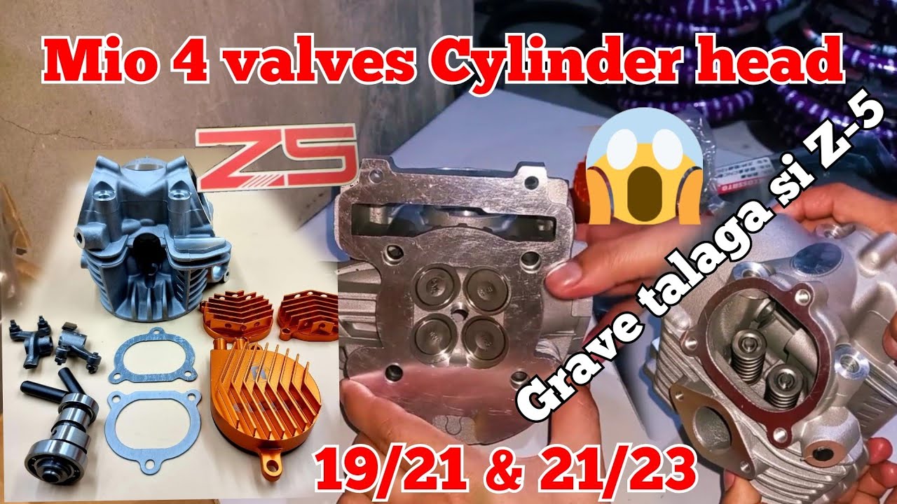 Mio Sporty 4 valves cylinder head // Z-5 Racing - YouTube