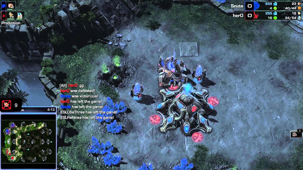 SC2 Legacy of the Void - Snute (Z) VS herO (P) on Ruins to Seras - YouTube