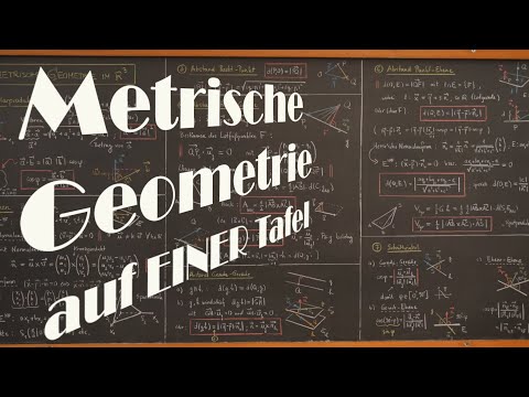 MATHE-ABIVORBEREITUNG: Metrische Geometrie auf EINER Tafel
