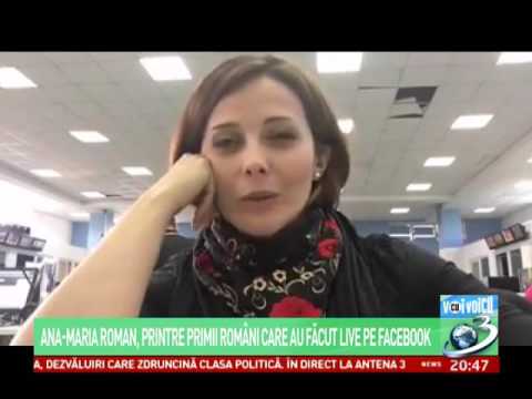 Ana Maria Roman, printre primii români care au făcut live pe Facebook ...