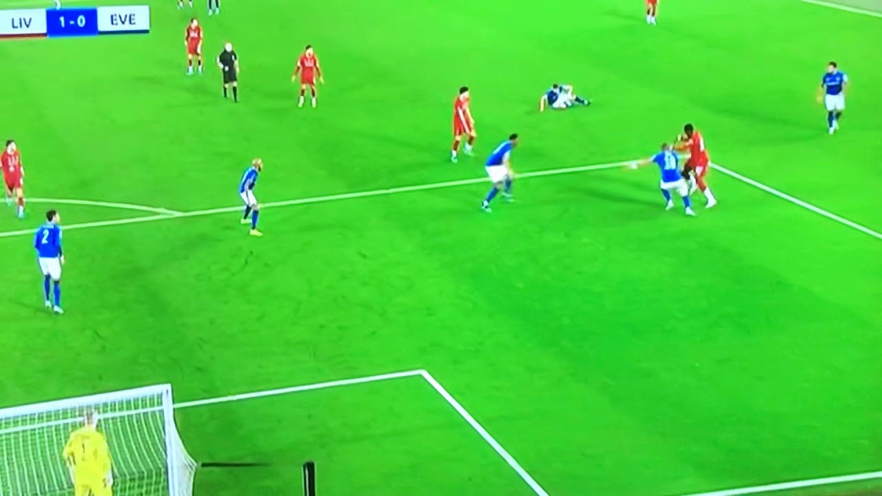 Curtis Jones goal vs Everton - YouTube