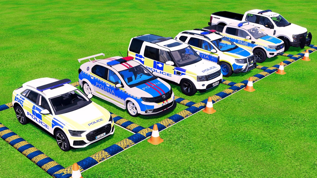 POLICE COLORFULL - TRANSPORTING POLICE CARS, AMBULANCE VEHICLES, FIRE ...