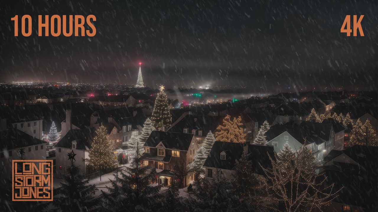 10 Hour Christmas Blizzard | Peaceful Howling Wind & Blowing Snow ...