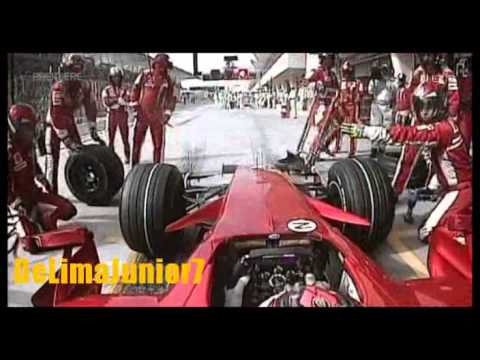 F1 2008 - Bahrain Gran Prix - Kimi Raikkonen Onboard Pit Stop