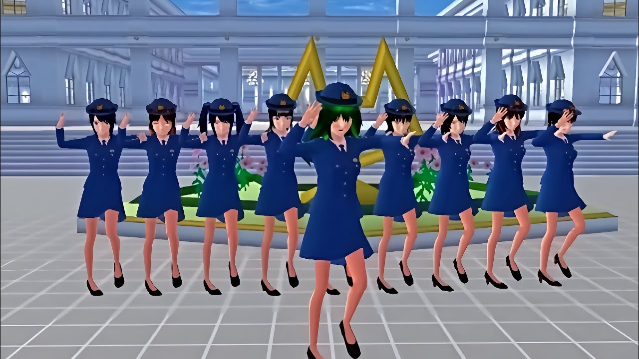 The woman police 👮‍♀️ dance in Sacura Sacura simulator 😉😝|| Dance mist ...