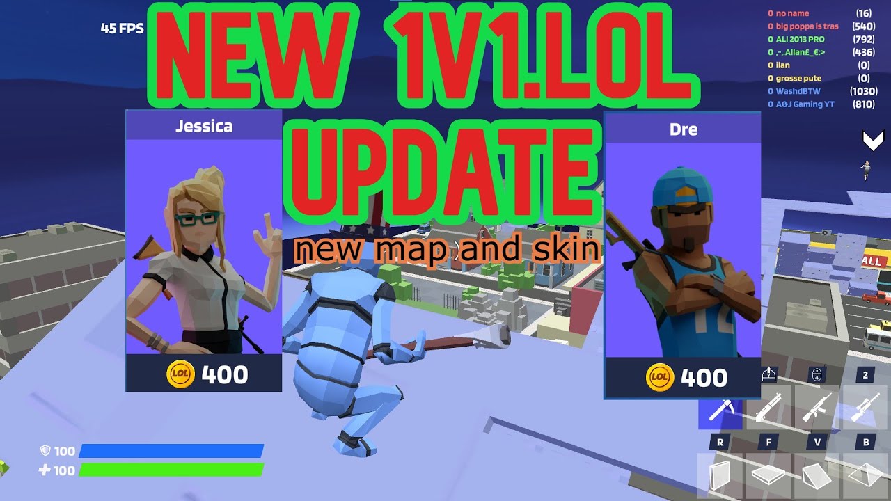 New 1v1 LOL update , new city map, ranks and skins - YouTube