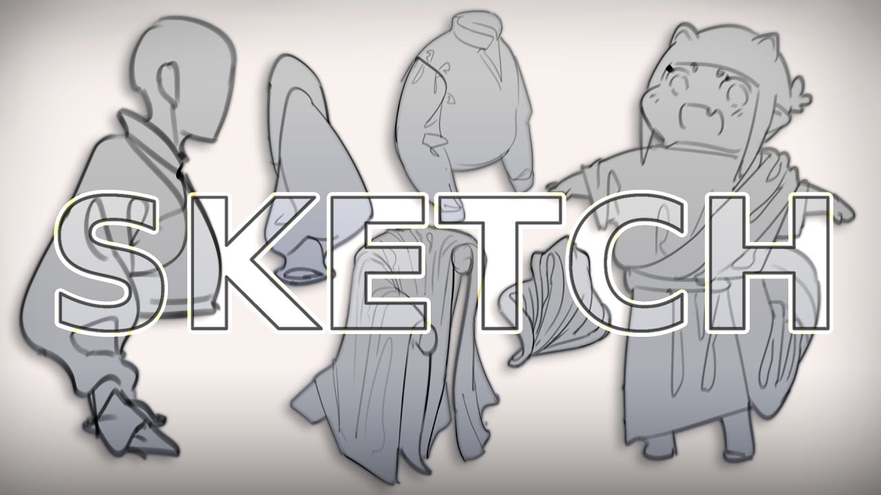 Drawing Clothes and Folds Practice Sketches - YouTube
