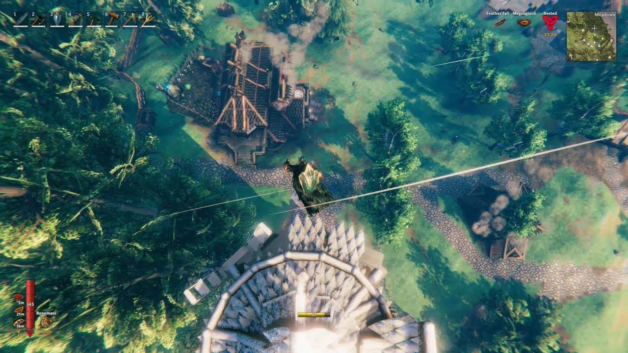 Valheim - Snapshot - Jumping off the Suntower - Testing Mistlands new ...