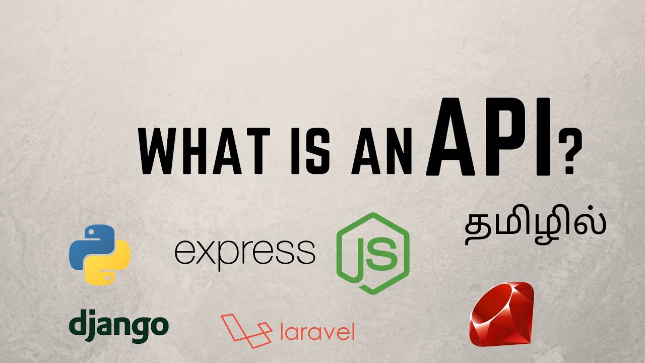 What is an API in Tamil | API Explanation | Tamil - YouTube