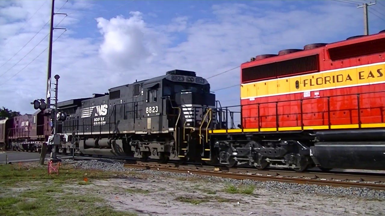 FEC Norfolk Southern Inspection Train 2-19-16 - YouTube