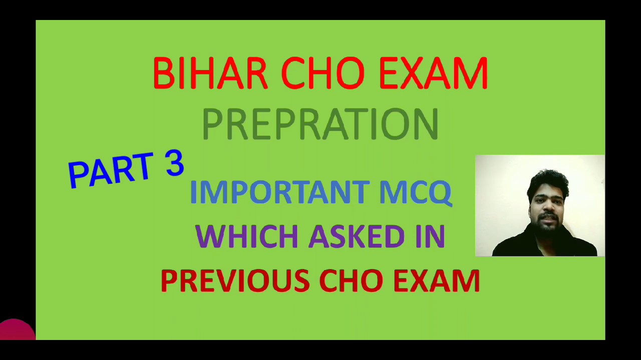 Part 3 Bihar cho 100% imp questions last cho exam question mp cho ...