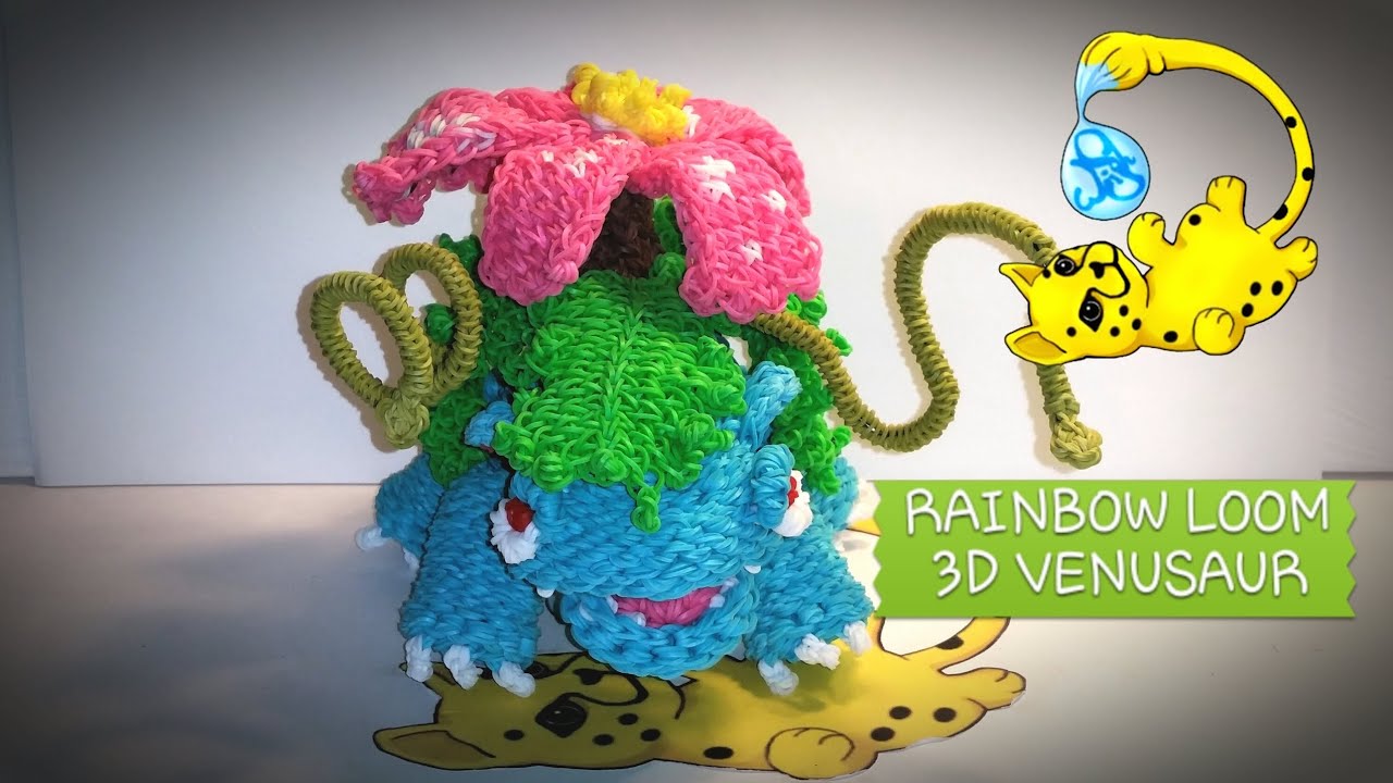Rainbow Loom 3D Venusaur Pokémon (Part 3/12) - YouTube