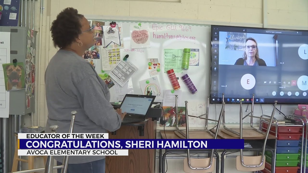 Educator of the Week: Sheri Hamilton from Avoca Elementary - YouTube