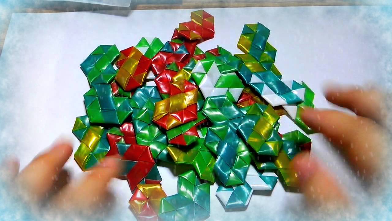 Straw Chain for Christmas Tree - YouTube