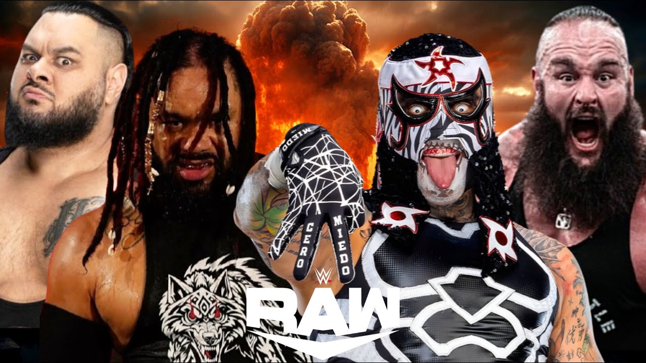 Roman Reigns Jacob Fatu and Bronson Reed vs Penta Zero Meido and Brown ...