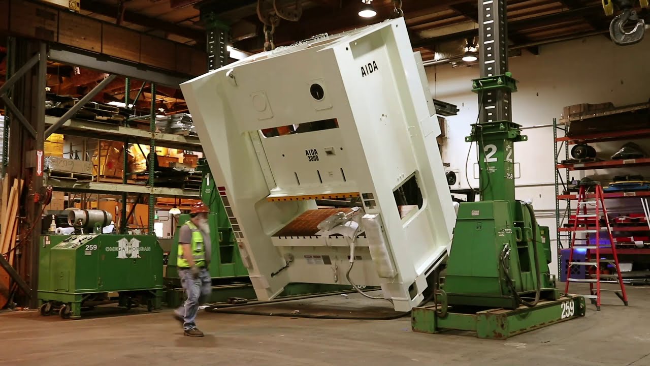 Aida Punch Press Installation Time Lapse - YouTube