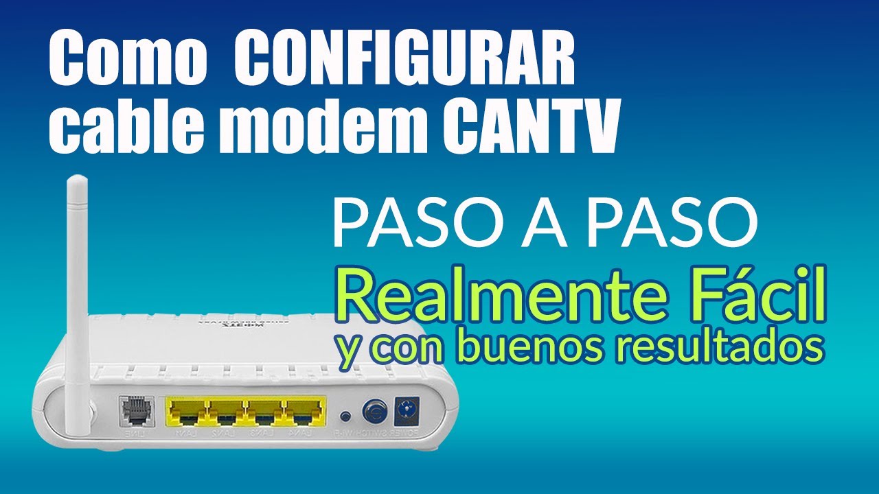 CONFIGURAR Rauter CABLE MODEM De CANTV ZTE en 1 minuto - YouTube