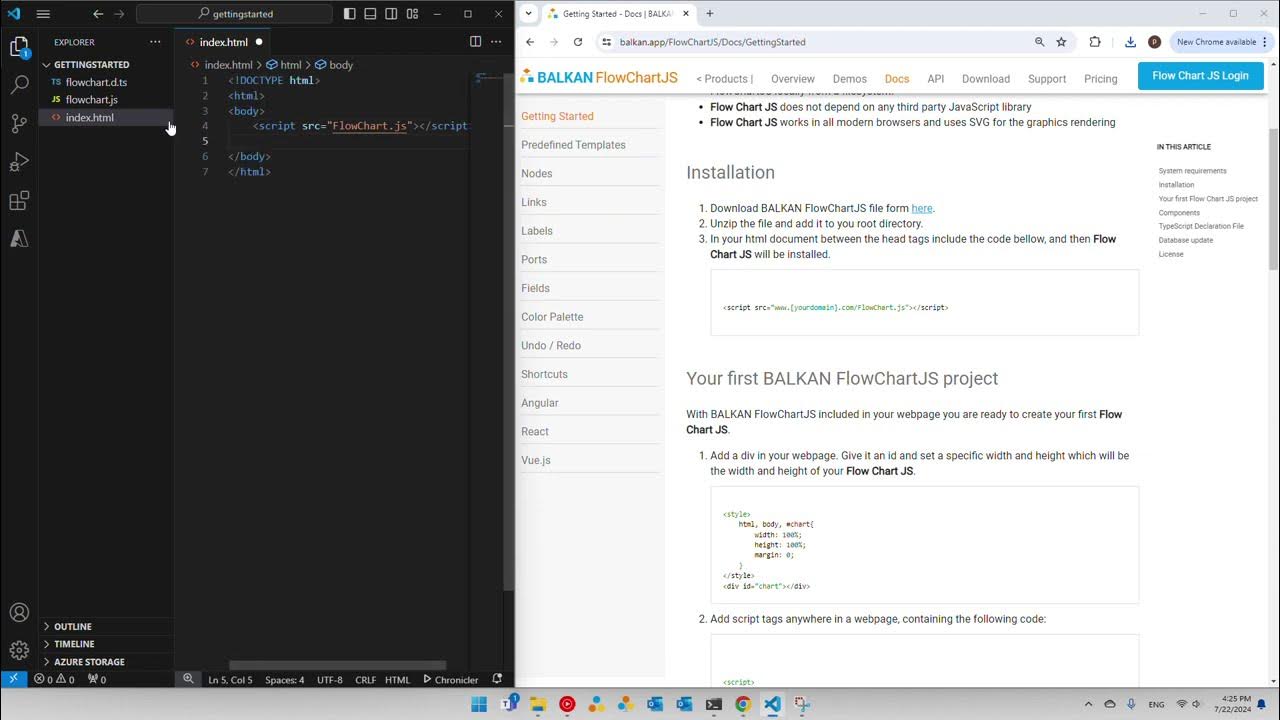 Flow Chart JS Getting Started - YouTube