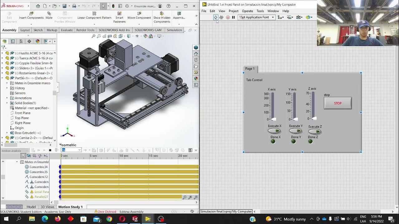 Entrega Final: Conexión LabVIEW con SolidWorks - YouTube