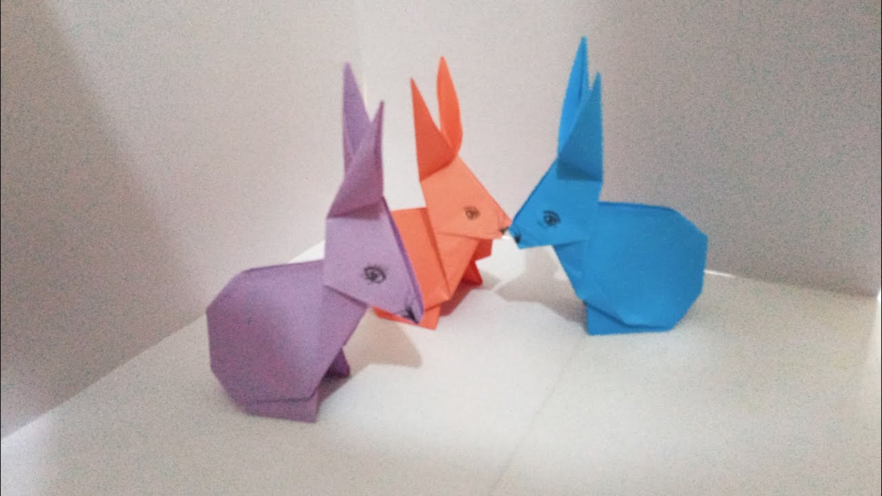 haw to make paper rabbit# essy to origami paper rabbit# - YouTube