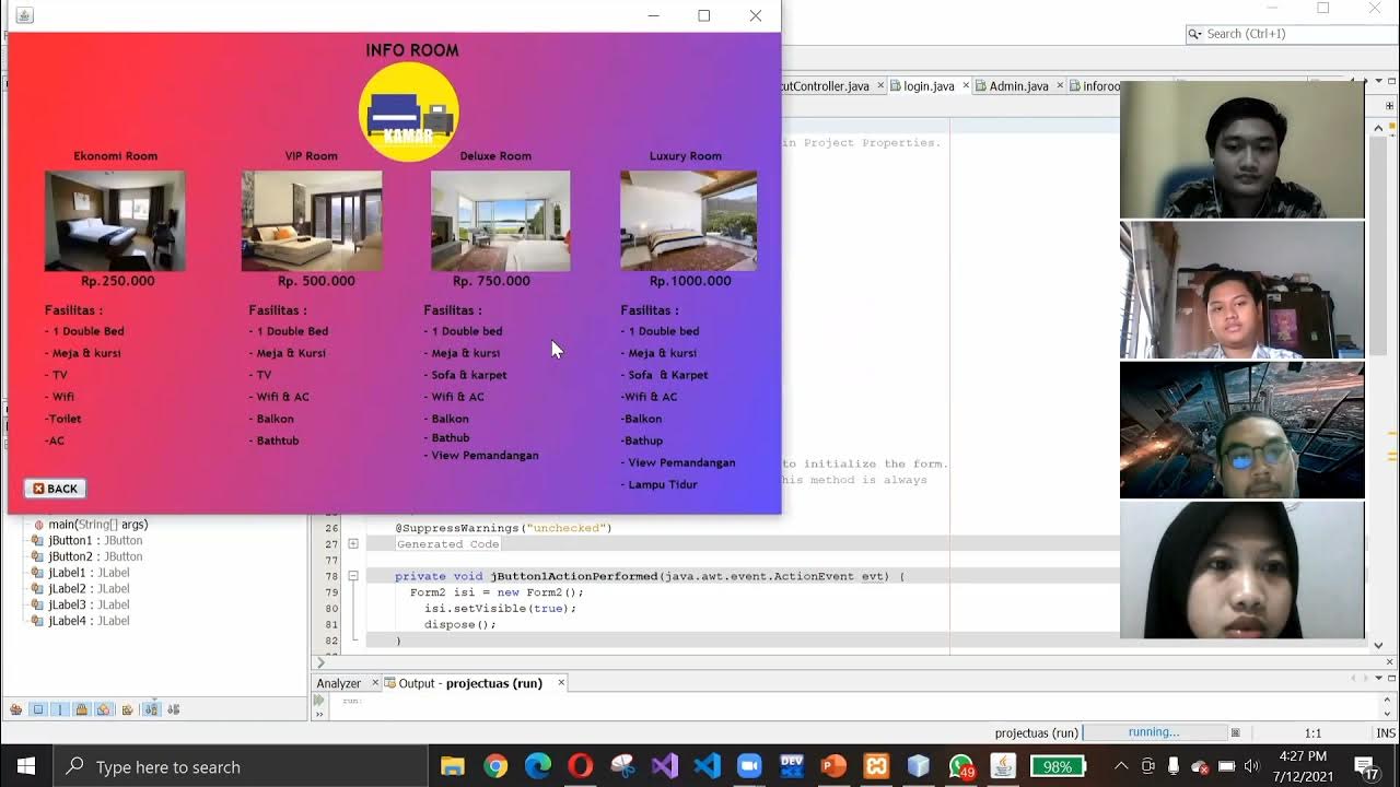 Program Aplikasi Reservasi Hotel | Project Bahasa Pemrograman (Java ...