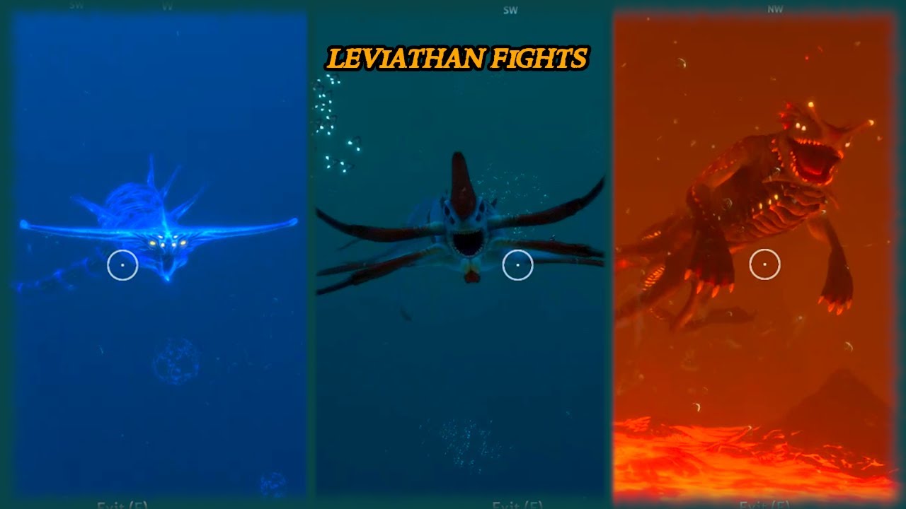 Subnautica Fighting All Leviathan's (All Bosses) - YouTube