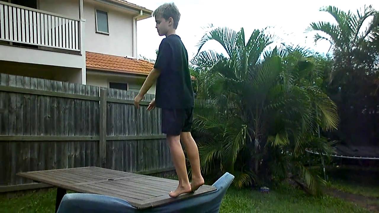 backflip off a table tutorial - YouTube