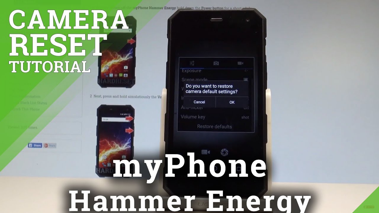 How to Reset Camera in myPhone Hammer Energy - Restore Camera Defaults ...