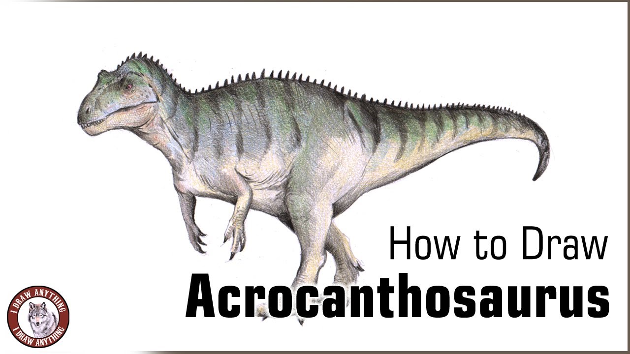 How to Draw Acrocanthosaurus - Colored Pencil Drawing - YouTube